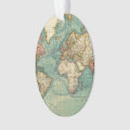 Vintage World Map Ornament | Zazzle