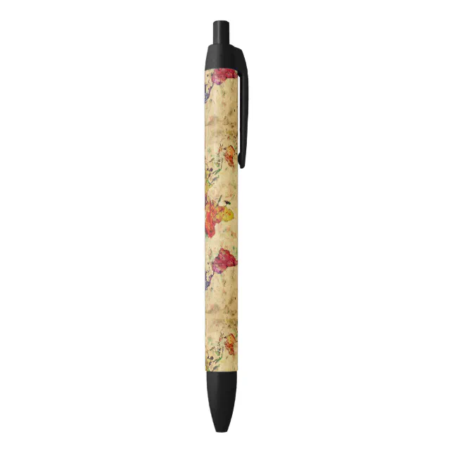 Vintage world map pen | Zazzle