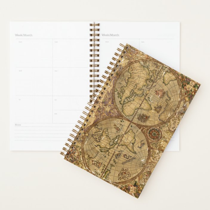 Vintage World Map Planner | Zazzle.com