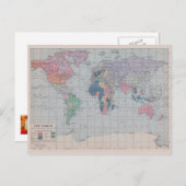 Vintage World Map - Postcard | Zazzle