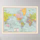Vintage World Map Poster | Zazzle