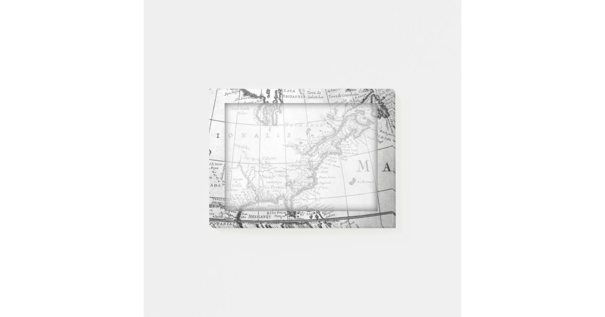 Vintage World Map Sticky Note Pad | Zazzle