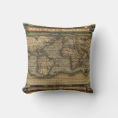 Vintage World Map Throw Pillow | Zazzle