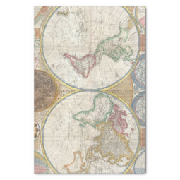 Vintage World Map Tissue Paper | Zazzle