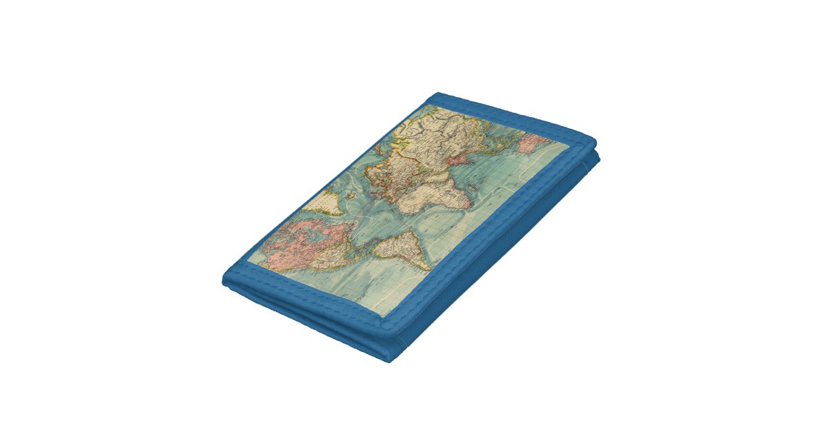 Vintage World Map Trifold Wallet | Zazzle