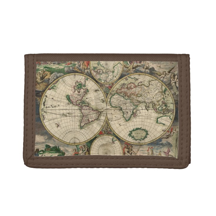 Vintage World Map Wallet | Zazzle