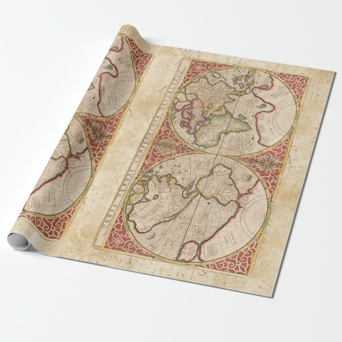 Vintage World Map Wrapping Paper | Zazzle.com