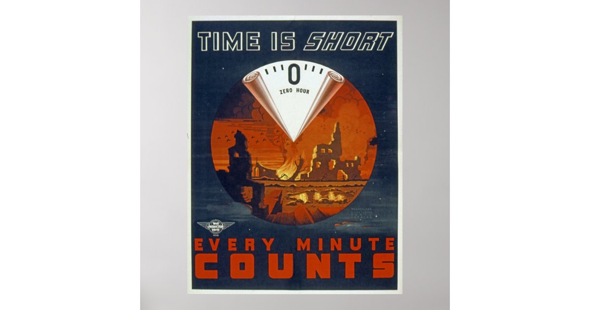 Vintage World War 2 -Zero Hour Poster | Zazzle