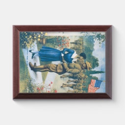 Vintage World War I Colored Man Is No Slacker Award Plaque | Zazzle