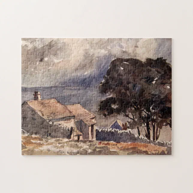 Vintage Wuthering Heights Bronte Landscape Jigsaw Puzzle | Zazzle