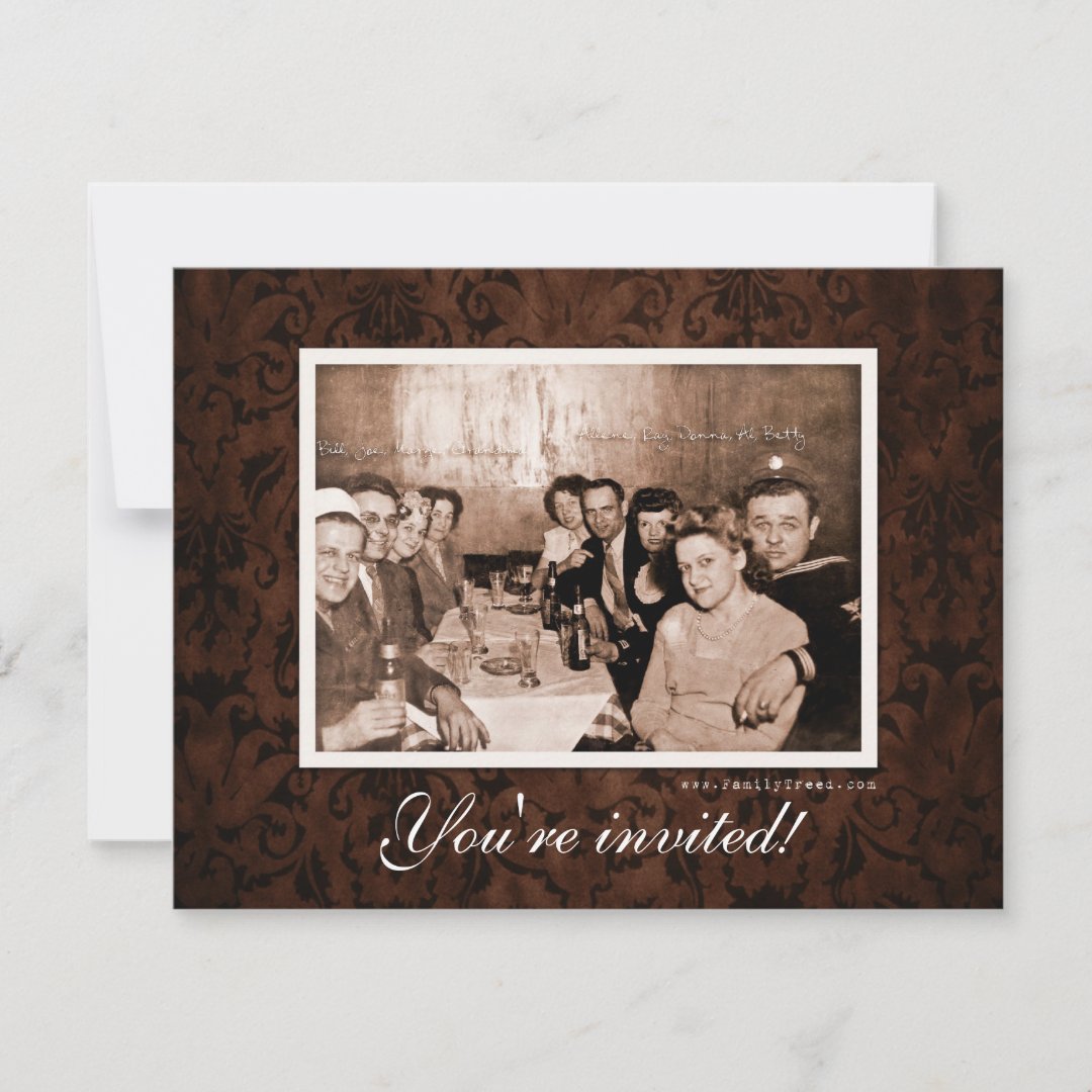 Vintage WWII Era Gathering Reunion Invitation | Zazzle