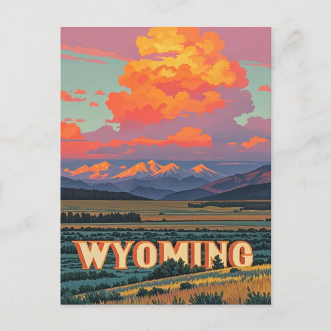 Vintage Wyoming Postcard | Zazzle