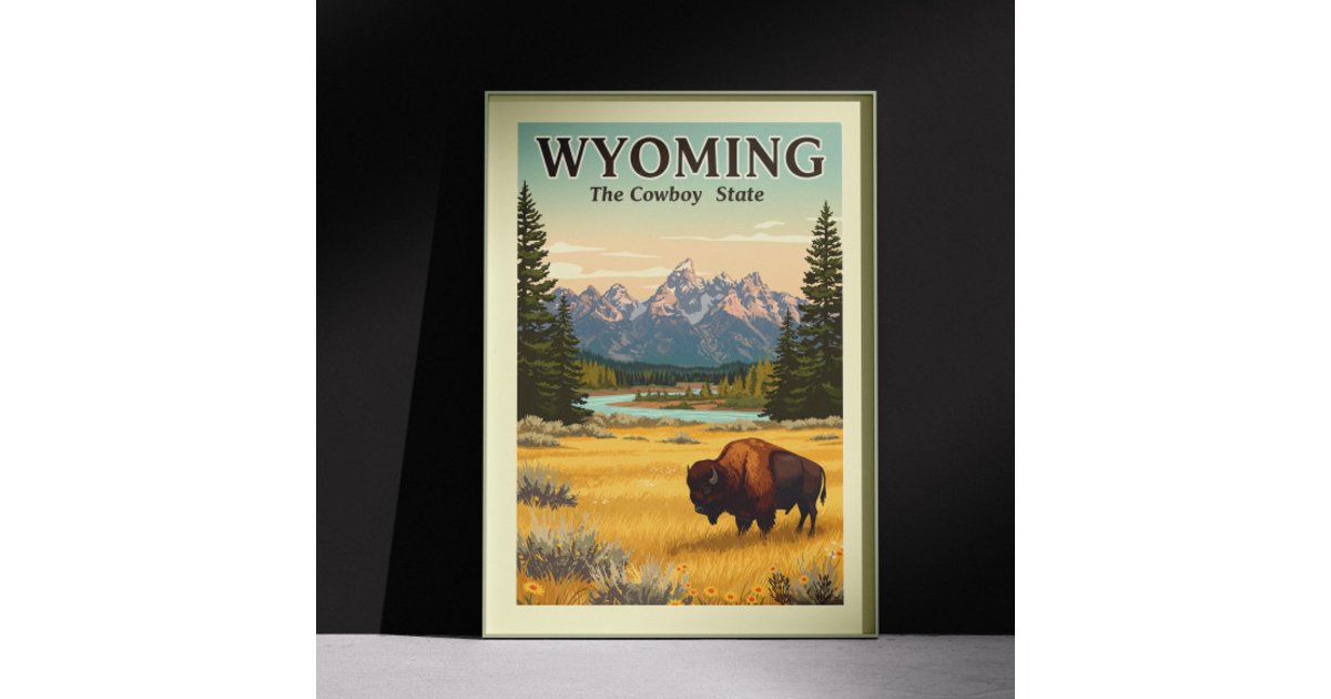 Vintage Wyoming Poster | Zazzle