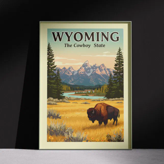 Vintage Wyoming Poster | Zazzle