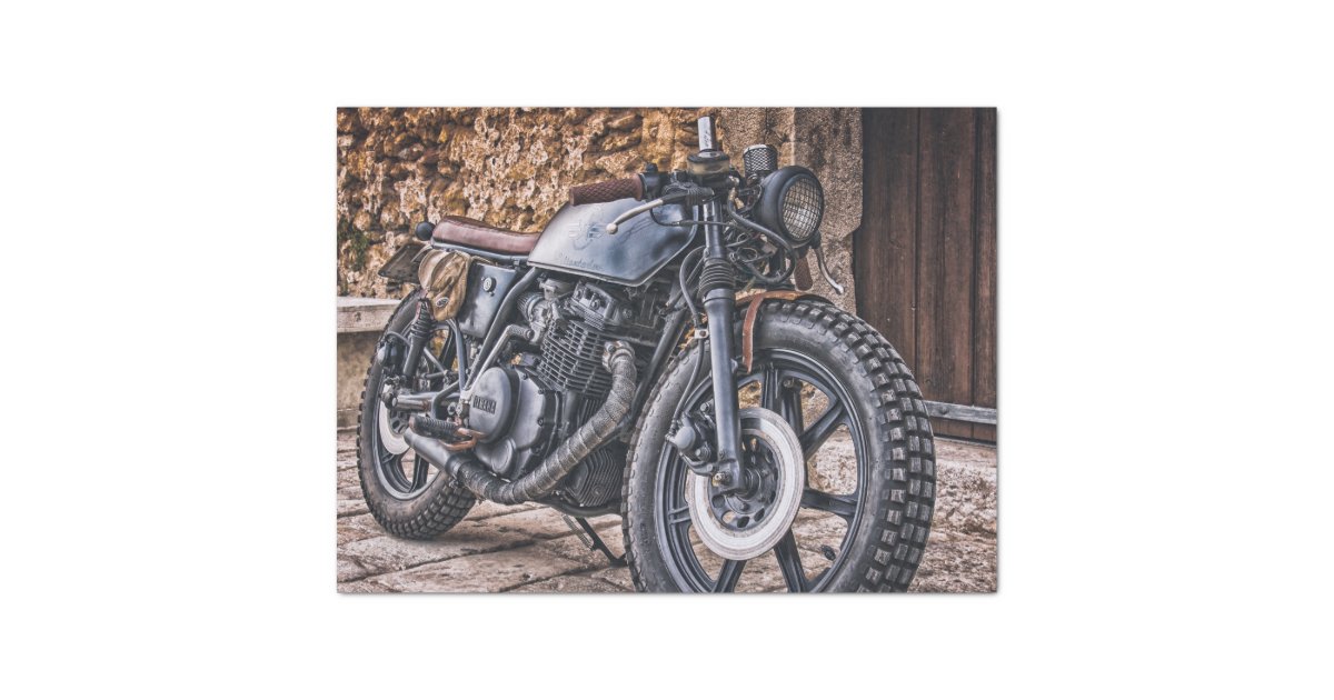 Vintage Yamaha Motorcycle Decoupage Tissue Paper | Zazzle