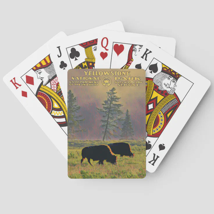 Vintage Yellowstone National Park Playing Cards | Zazzle