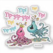Vintage Yip-Yips Sticker | Zazzle