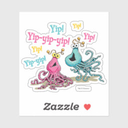 Vintage Yip-Yips Sticker | Zazzle