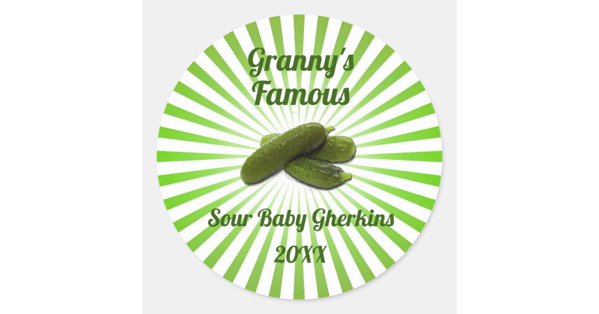 Vintage Your Famous Dill Pickles Canning Label | Zazzle