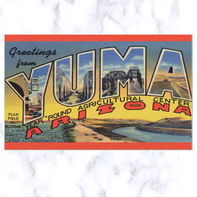 Vintage Yuma Arizona Postcard | Zazzle
