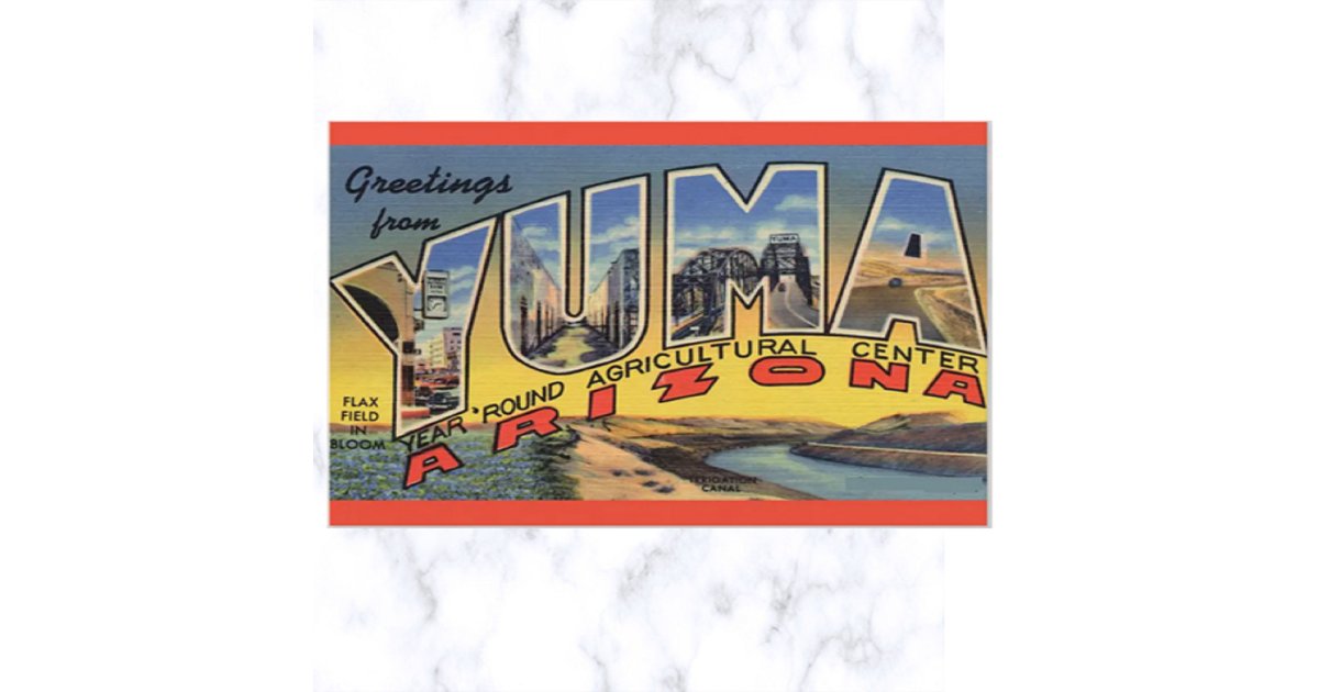 Vintage Yuma Arizona Postcard | Zazzle
