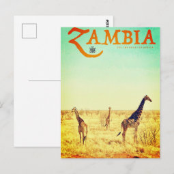 Vintage Zambia Travel Postcard | Zazzle