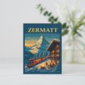 Vintage Zermatt Switzerland Matterhorn Ski Chalet Postcard | Zazzle