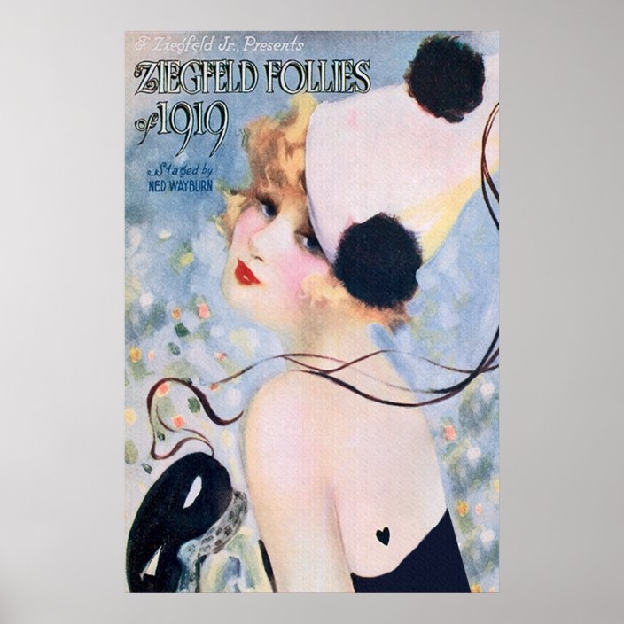 Vintage Ziegfeld Follies Poster Print | Zazzle.com