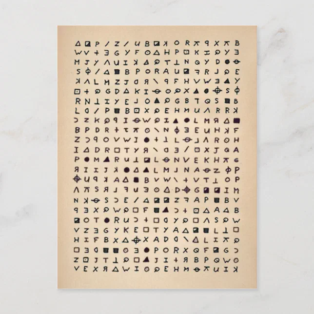 Vintage Zodiac Cipher Postcard | Zazzle