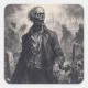 Vintage Zombie Etching Horror Spooky Undead Square Sticker | Zazzle