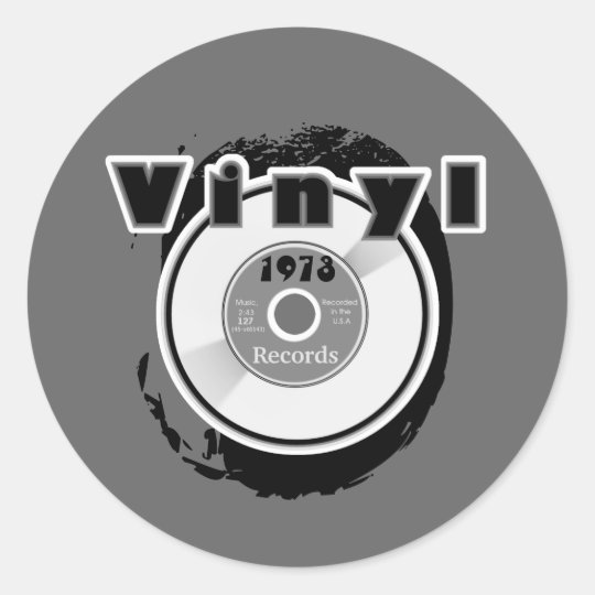 VINYL 45 RPM Record 1973 Classic Round Sticker | Zazzle.com