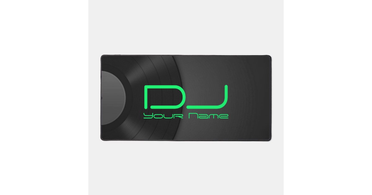 Vinyl Background DJ Desk Mat | Zazzle