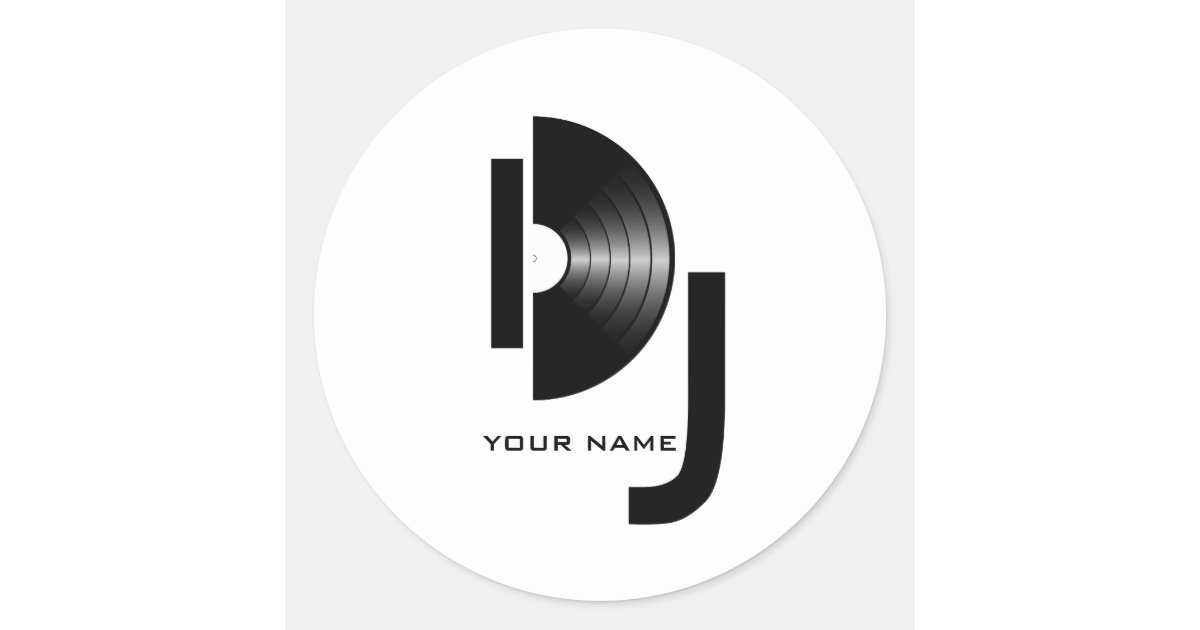 Vinyl DJ Sticker | Zazzle