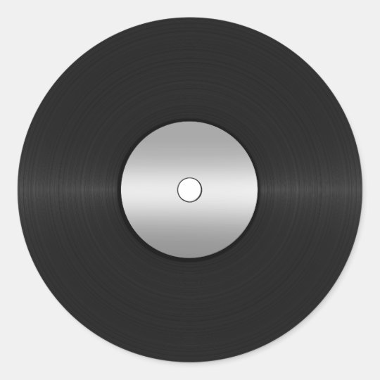 Vinyl-Look LP Record Classic Round Sticker | Zazzle.com