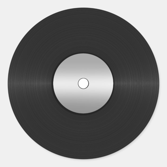 Vinyl-Look LP Record Classic Round Sticker | Zazzle.com