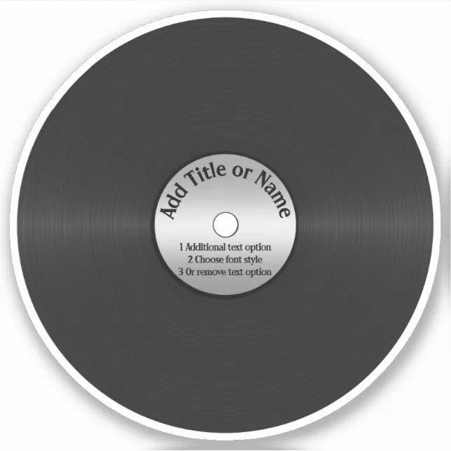 Vinyl-Look LP Record Sticker | Zazzle
