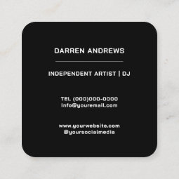 Vinyl LP | Music QR Code Square Business Card | Zazzle