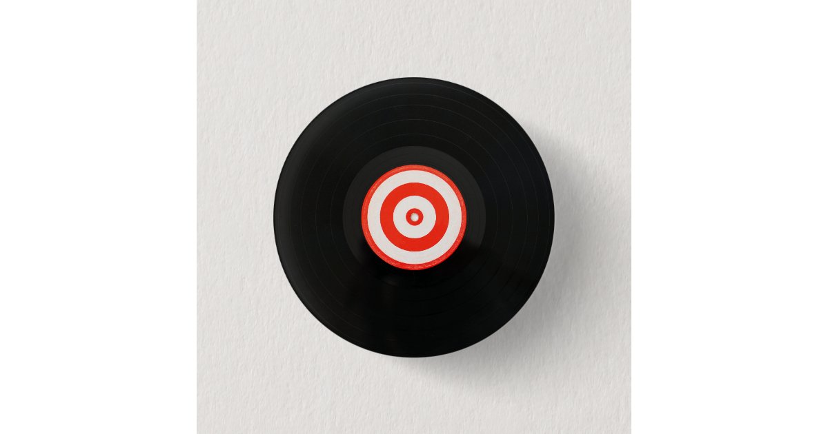 Vinyl LP record album button | Zazzle