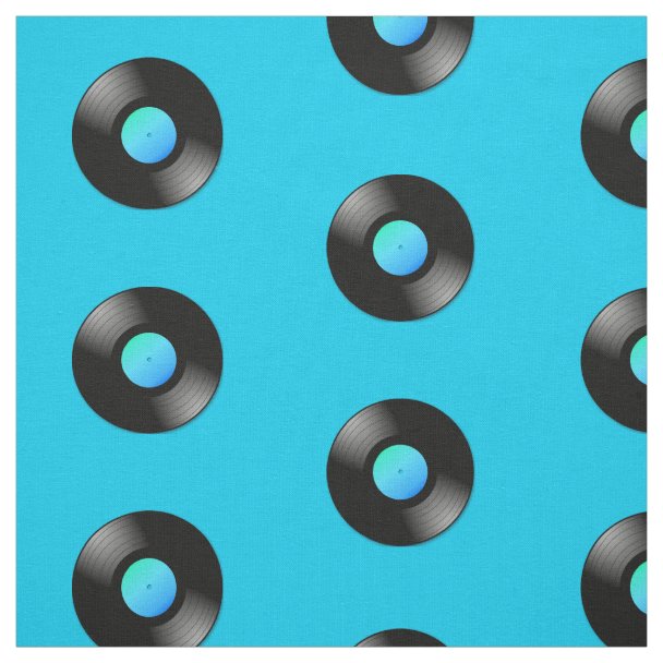 VINYL blue Fabric | Zazzle