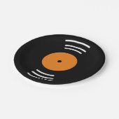 Vinyl music record novelty paper plates for party | Zazzle