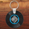 Vinyl | Musician DJ | QR Code Keychain | Zazzle