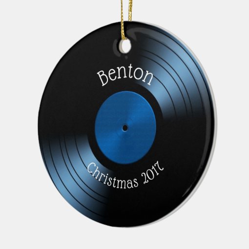 Vinyl Record Album - Retro 70s 45 Disc Ceramic Ornament | Zazzle