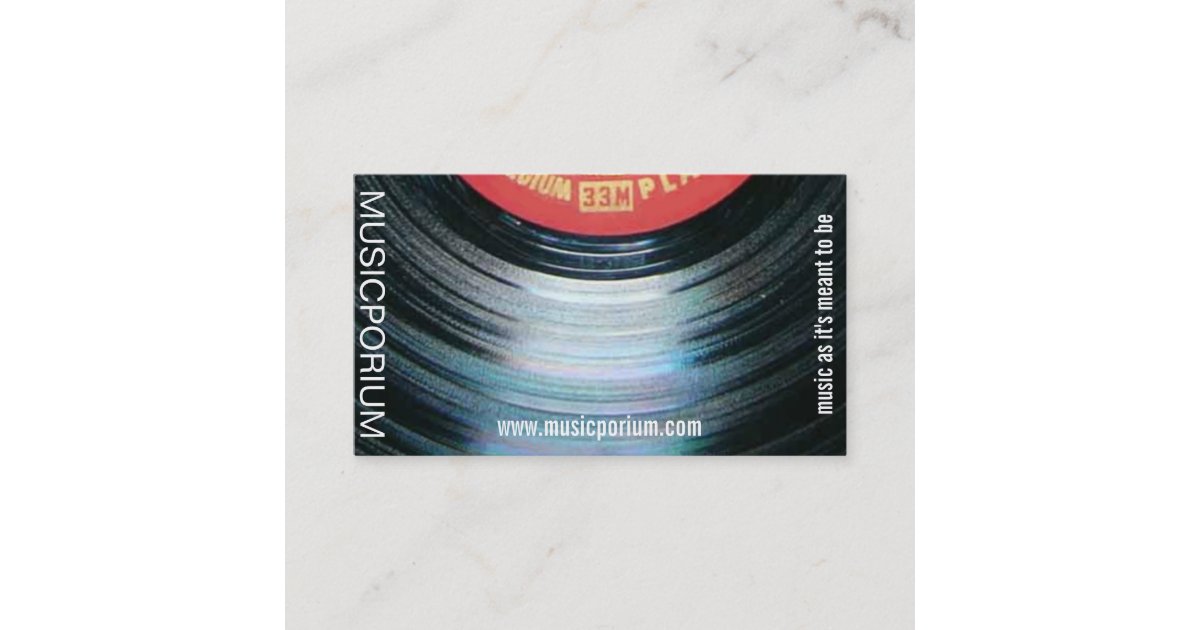 vinyl record business card | Zazzle