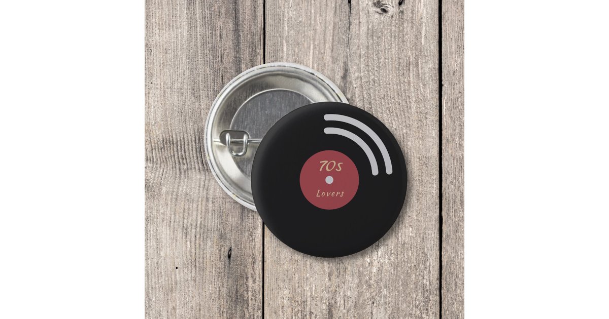 Vinyl Record Button | Zazzle