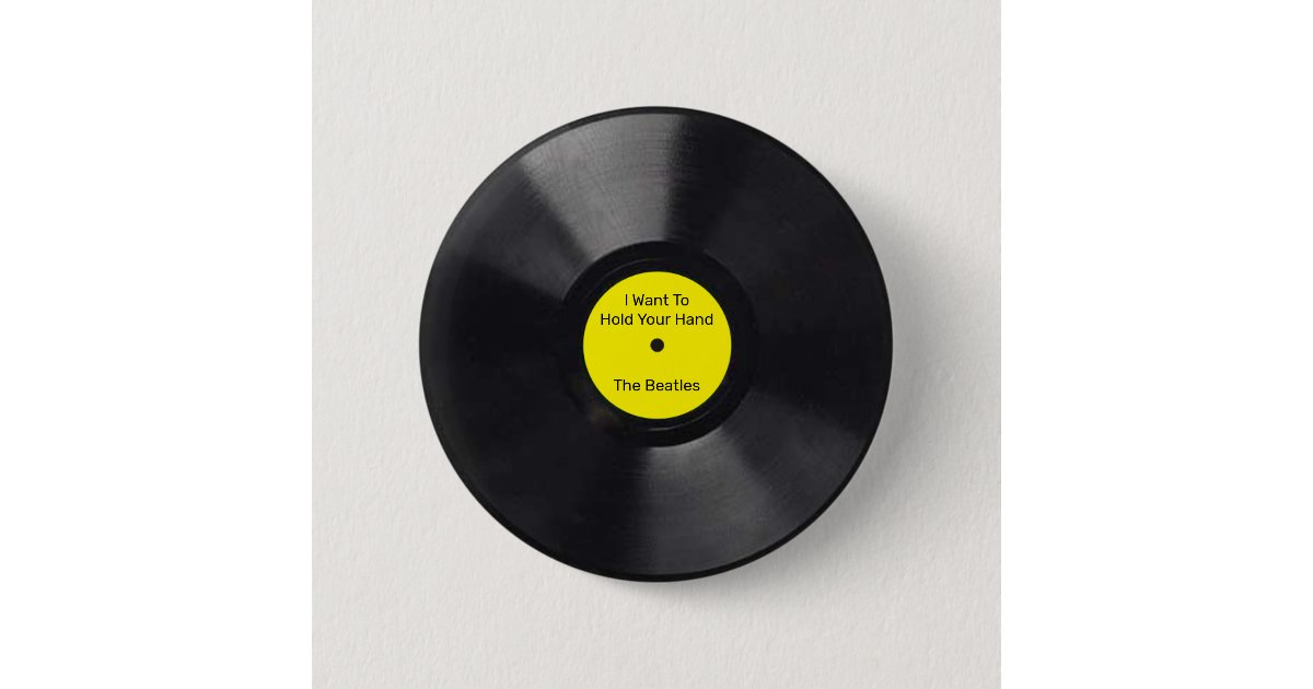 Vinyl Record Button | Zazzle