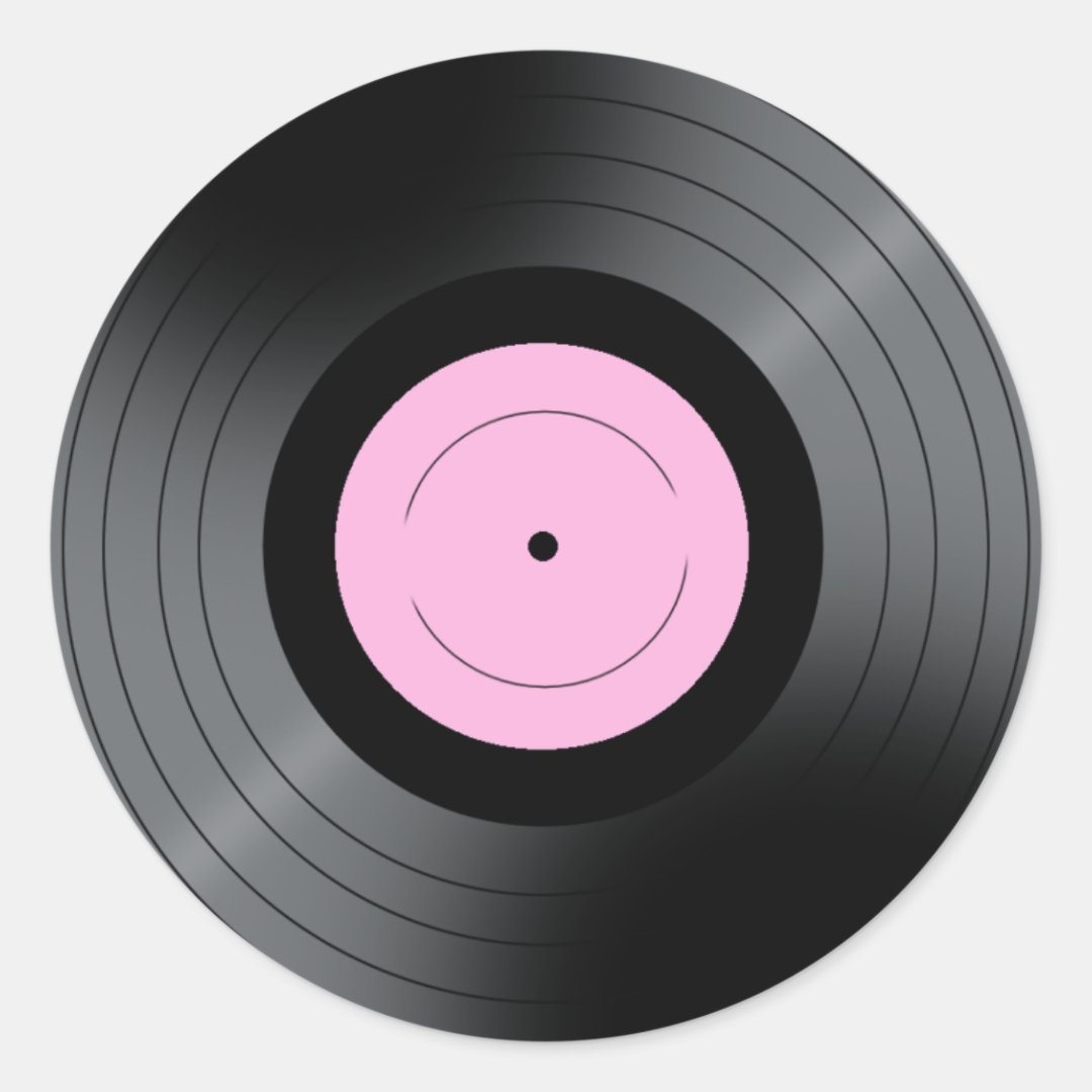 Vinyl Record Classic Round Sticker | Zazzle