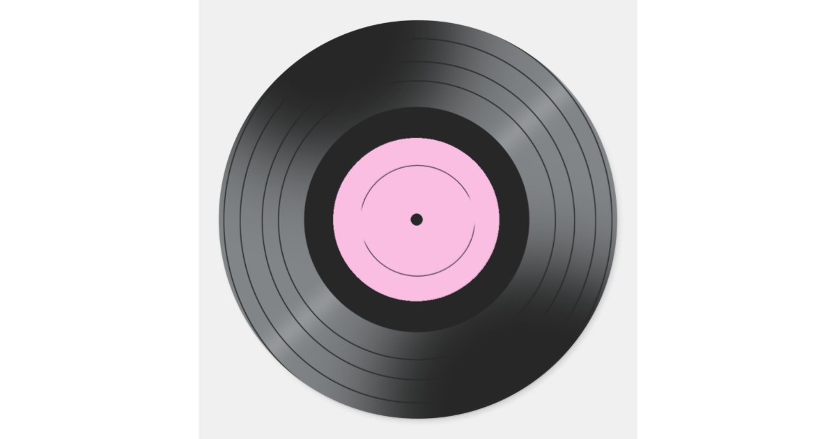 Vinyl Record Classic Round Sticker | Zazzle