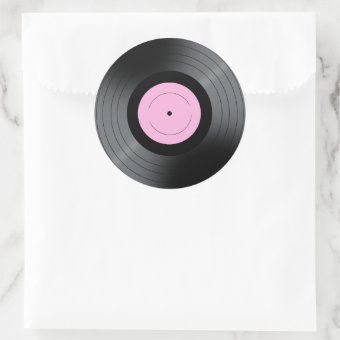 Vinyl Record Classic Round Sticker | Zazzle