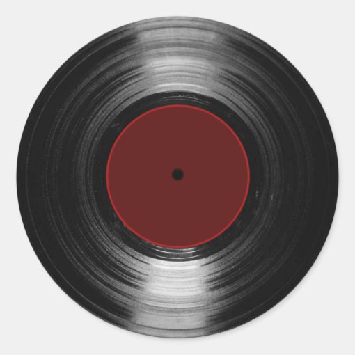 Vinyl Record Classic Round Sticker | Zazzle