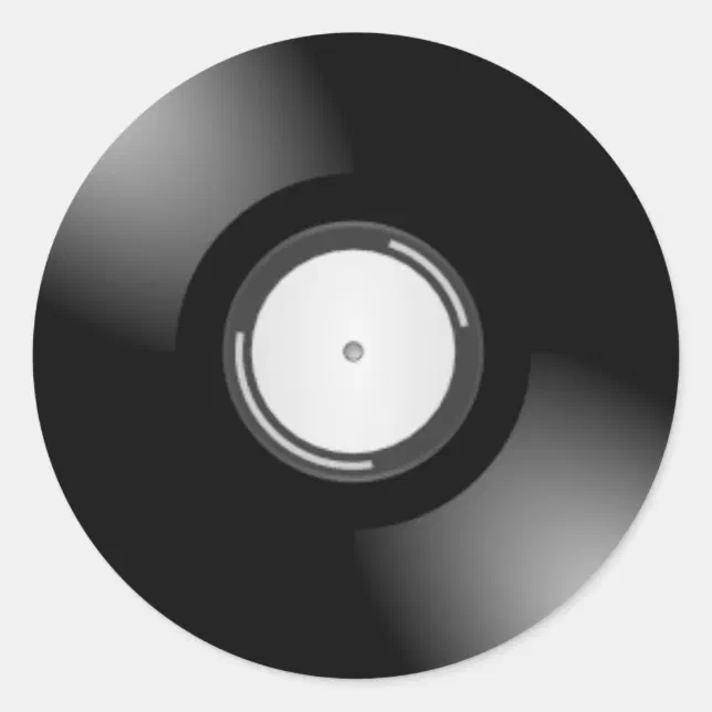 Vinyl Record Classic Round Sticker | Zazzle